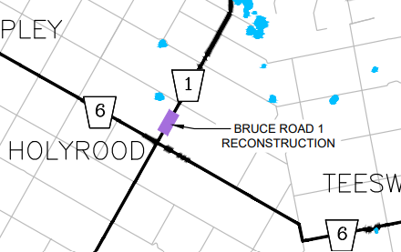 NOTICE: Upcoming Lane Closure on Bruce Road 1 | Bruce County